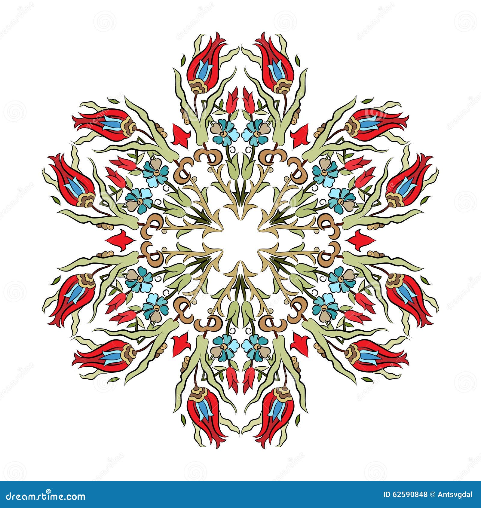 Antique Ottoman Turkish Pattern Vector Design Ten Stock Vector ...