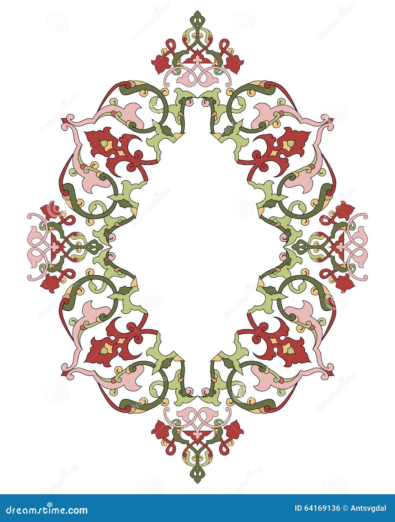 Antique Ottoman Turkish Pattern Vector Design Thirty Six Stock Vector ...