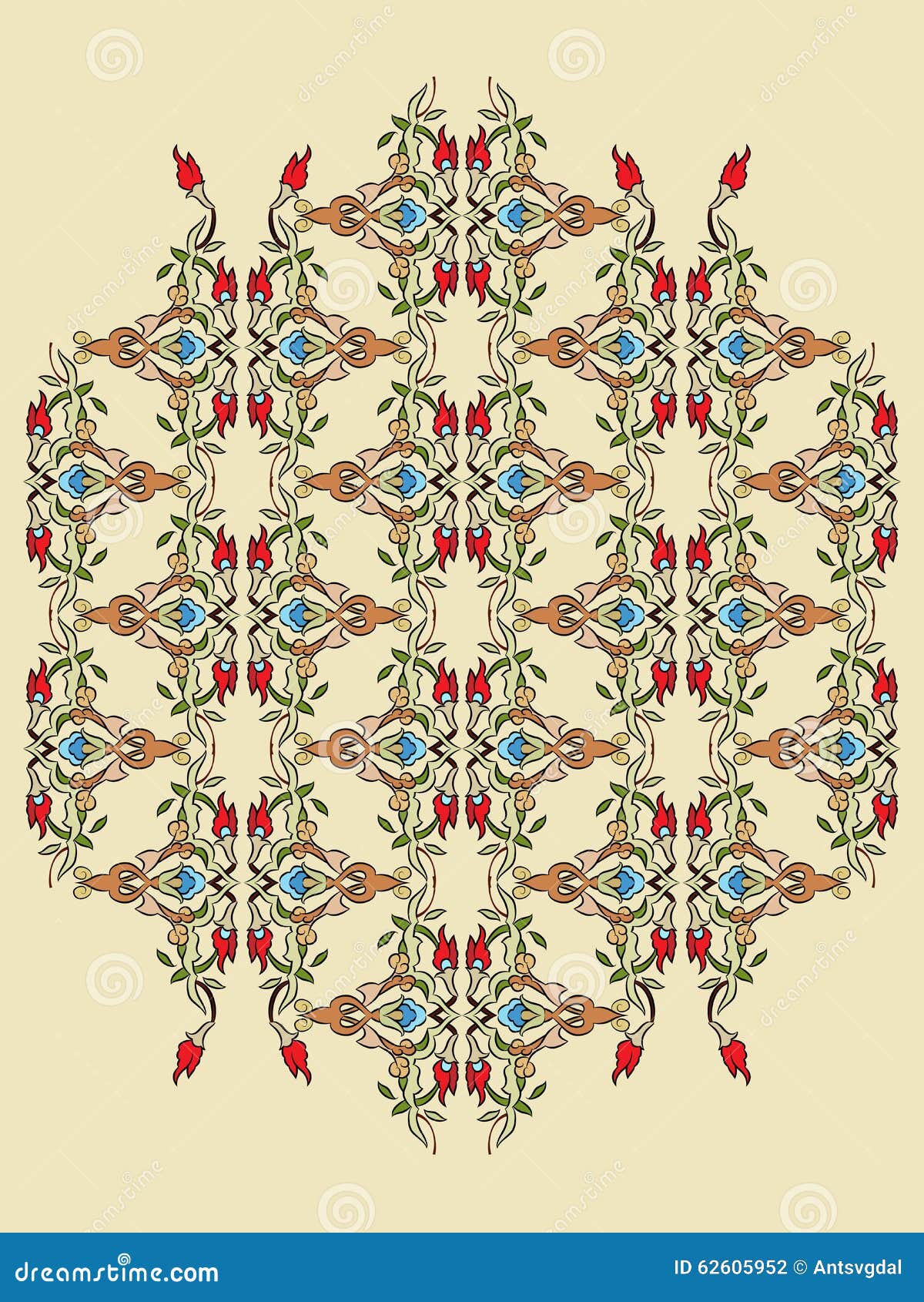 Antique Ottoman Turkish Pattern Vector Design Twelve Stock Vector ...