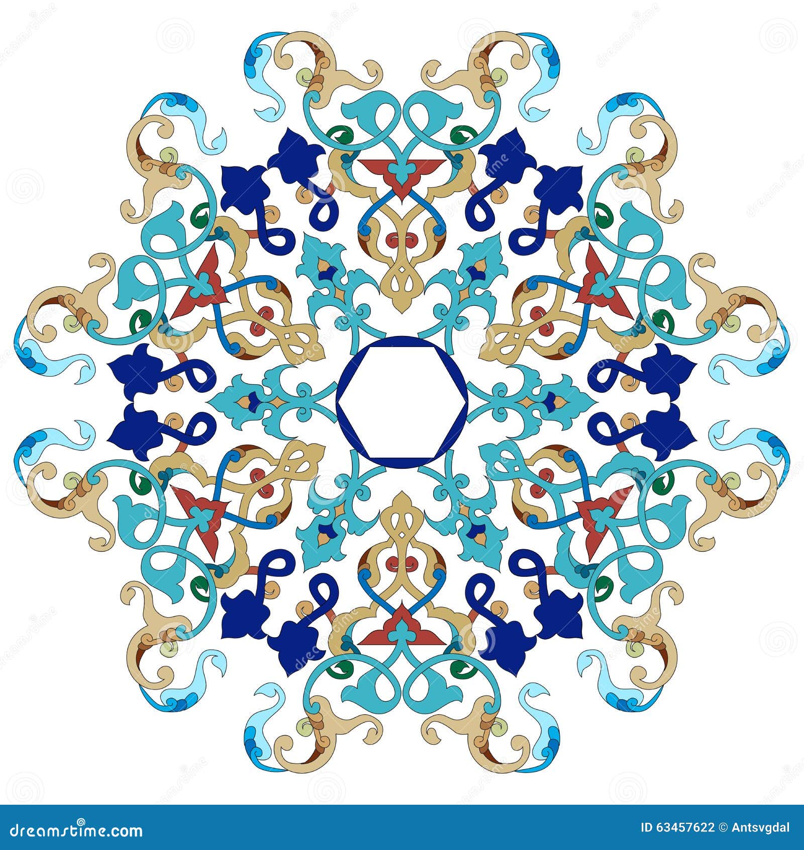Antique Ottoman Turkish Pattern Vector Design Twenty One Stock Vector ...
