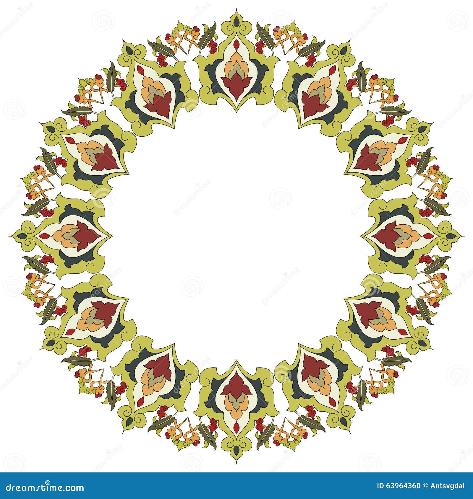 Antique Ottoman Turkish Pattern Vector Design Twenty Six Stock Vector ...