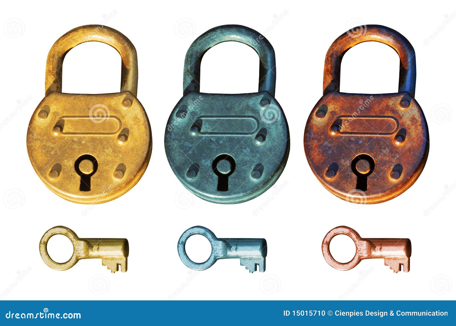 Antique Padlocks group stock photo. Image of metallic - 15015710