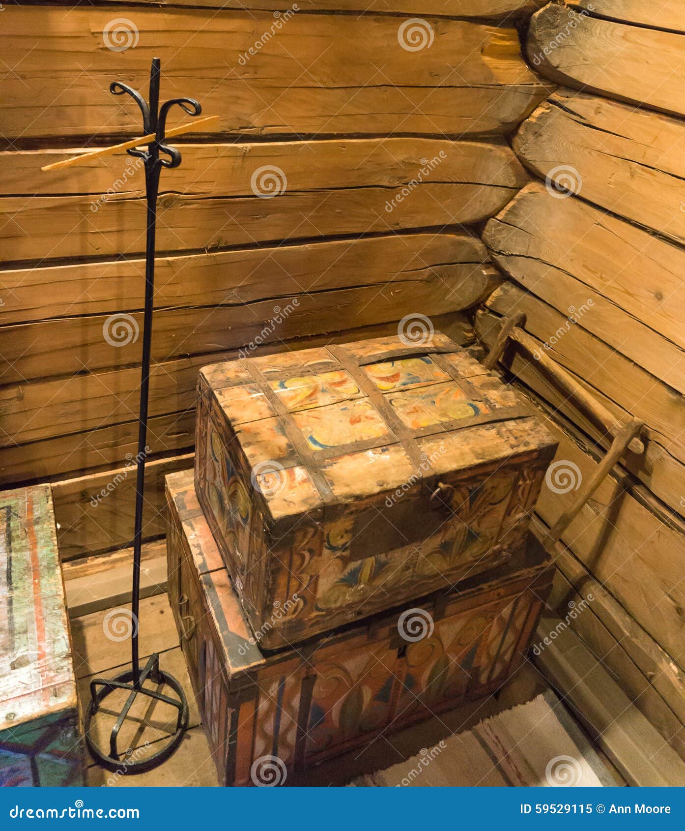 Antique painted trunks stock image. Image of house, pattern - 59529115