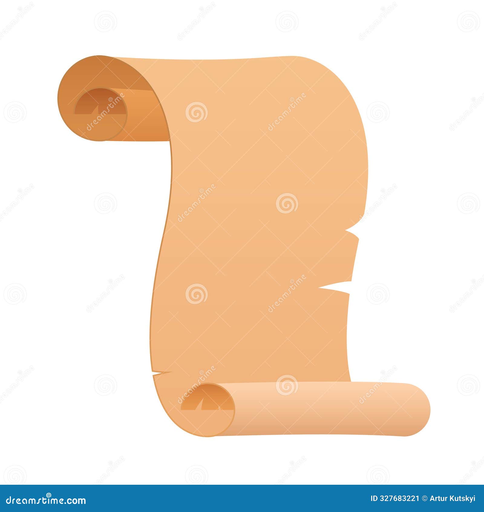 Antique Paper Document for Reading, Old Unrolled Parchment Scroll Stock ...