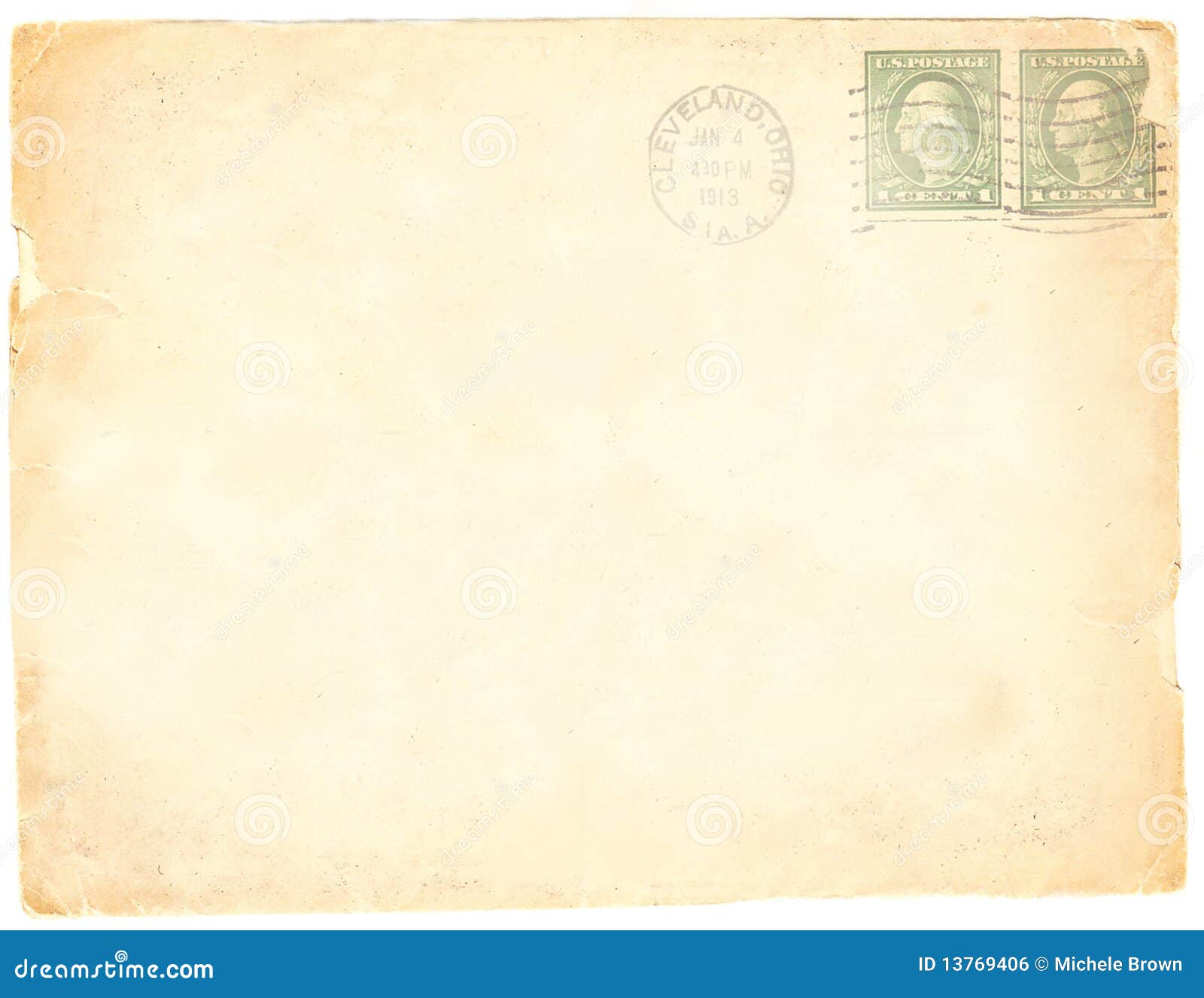 Antique Paper Envelope stock photo. Image of ripped, stamp - 13769406