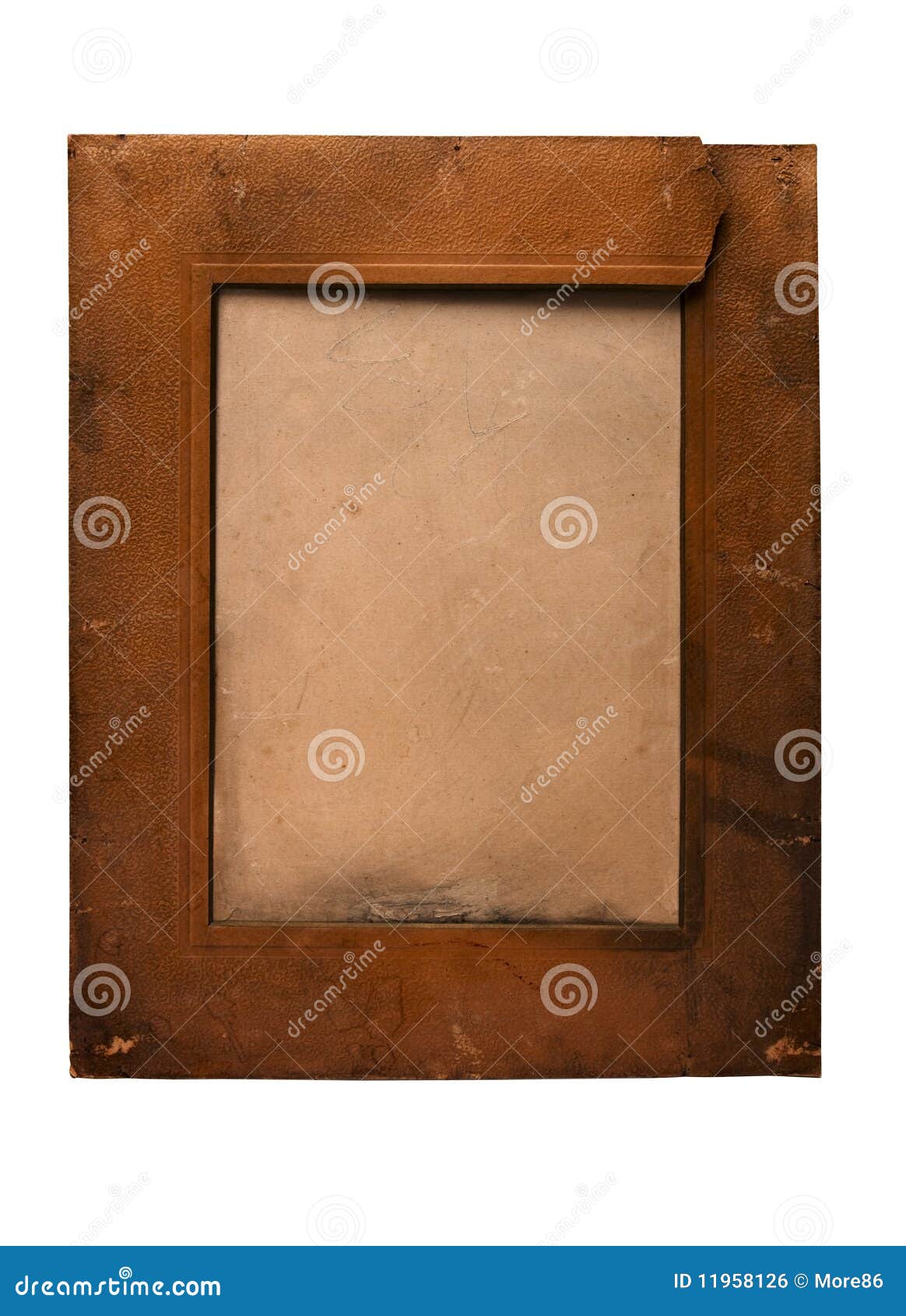 Antique Paper Frame Isolated Stock Photo - Image of space, photograph ...