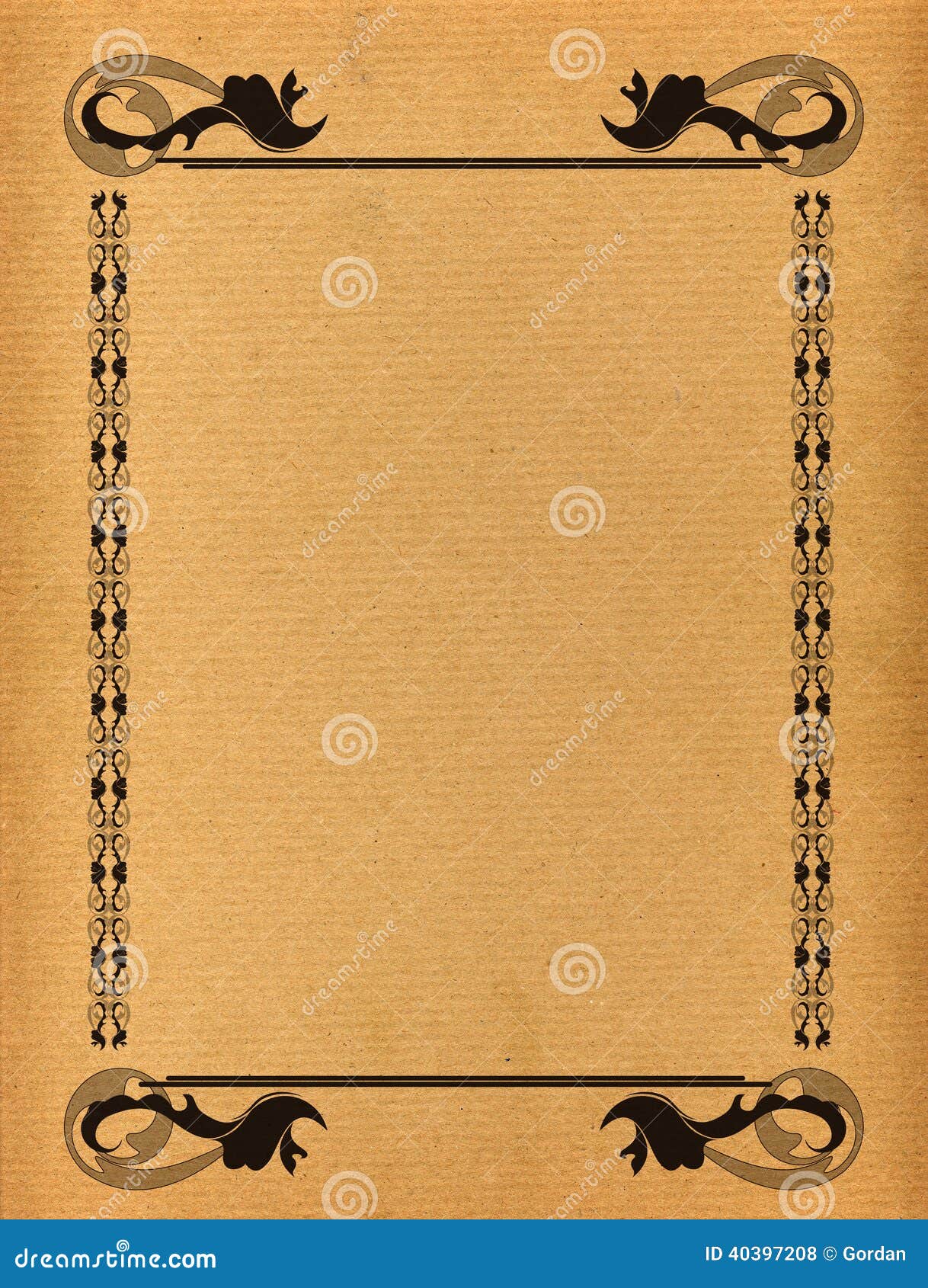 Antique paper frame stock photo. Image of paper, blank - 40397208