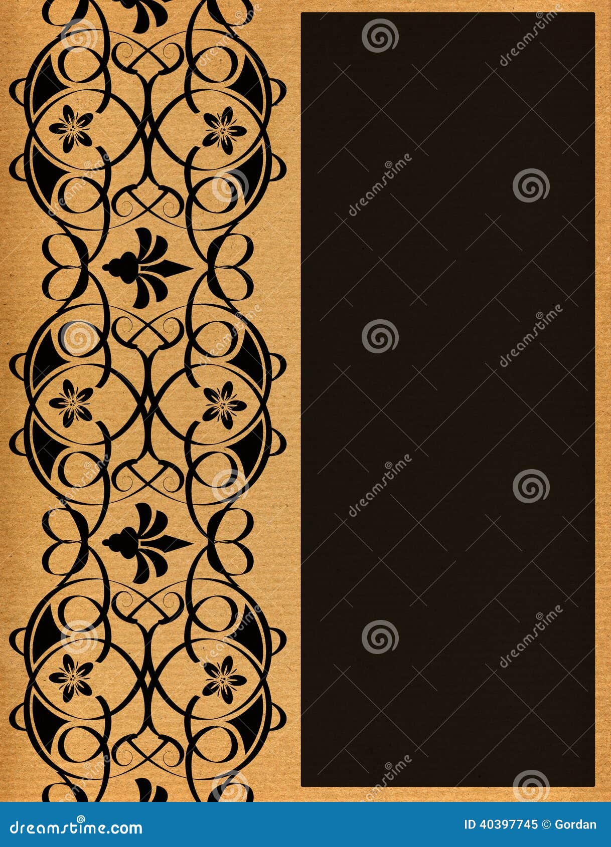 Antique paper frame stock image. Image of border, brown - 40397745