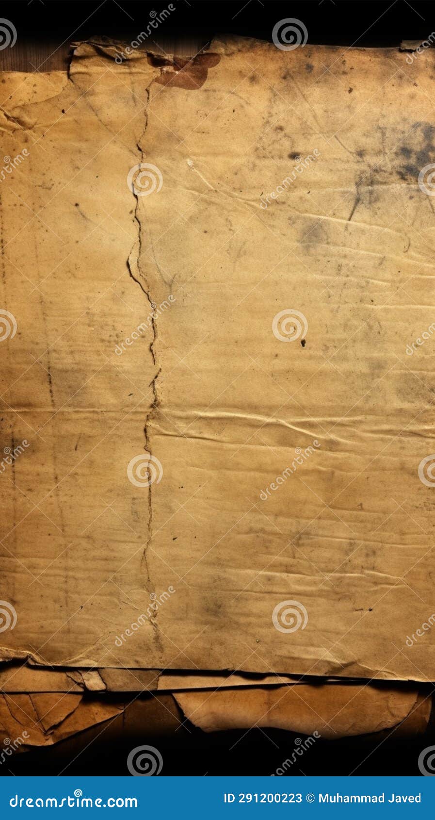 Antique Paper Sheets with Worn Edges and Textured Surface Stock ...