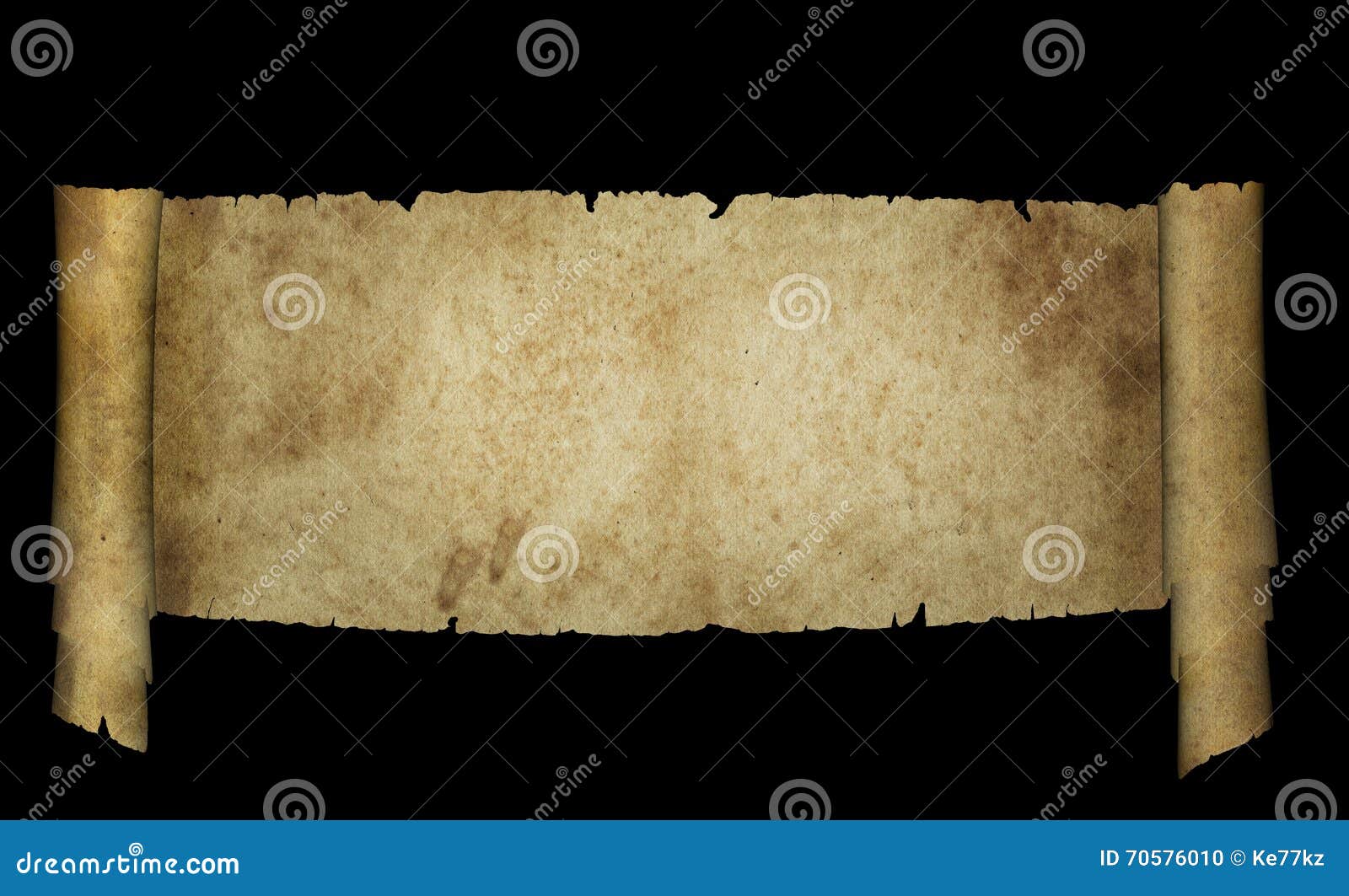 Antique parchment scroll. stock illustration. Illustration of messy ...