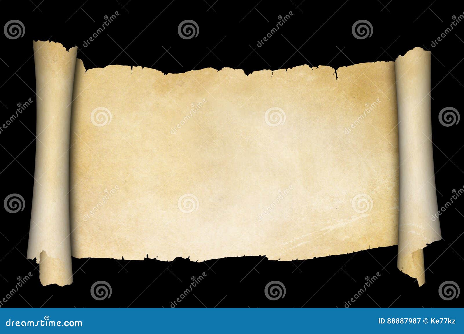 Antique parchment scroll. stock image. Image of background - 88887987