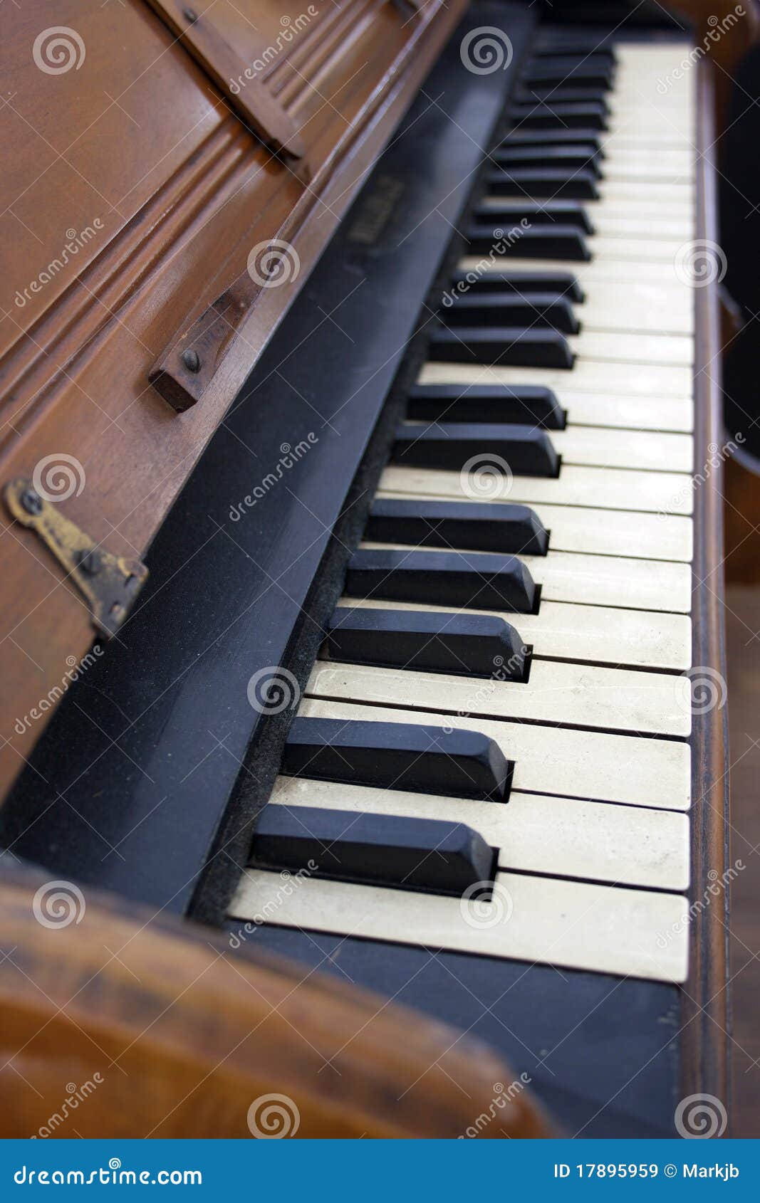 Antique Piano Keyboard stock image. Image of play, detail - 17895959
