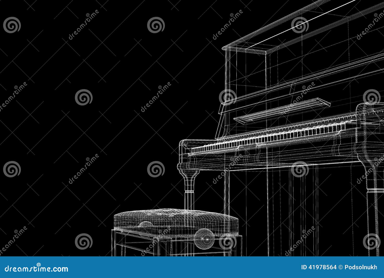 Antique Piano with path stock photo. Image of black, fashioned - 41978564
