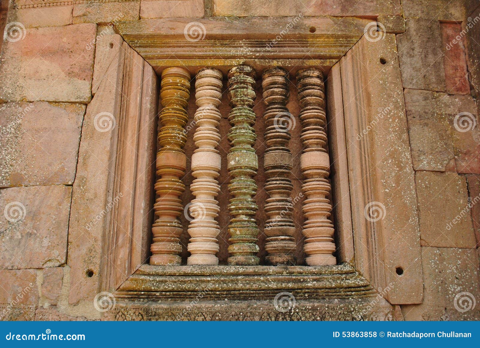 Antique Pillar at a Window from Stone Castle Stock Photo - Image of ...