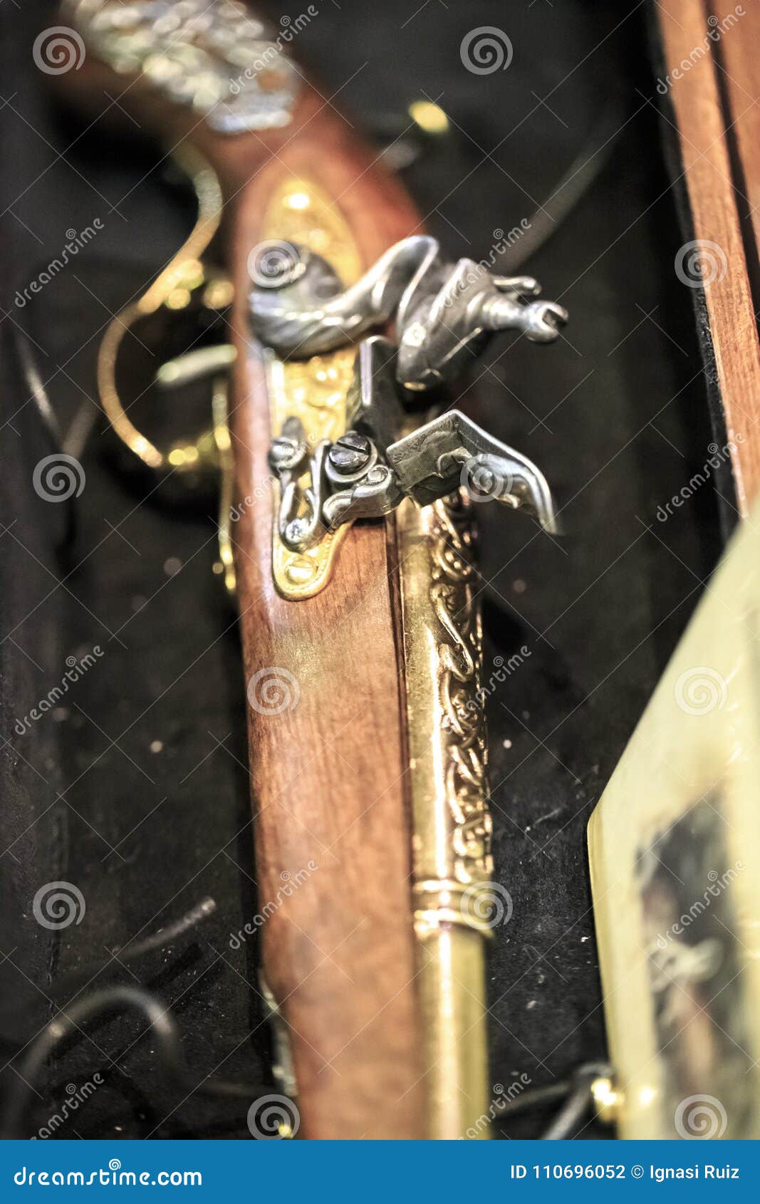 Antique Pirate Gun on a Box Stock Photo - Image of historical, firearm ...