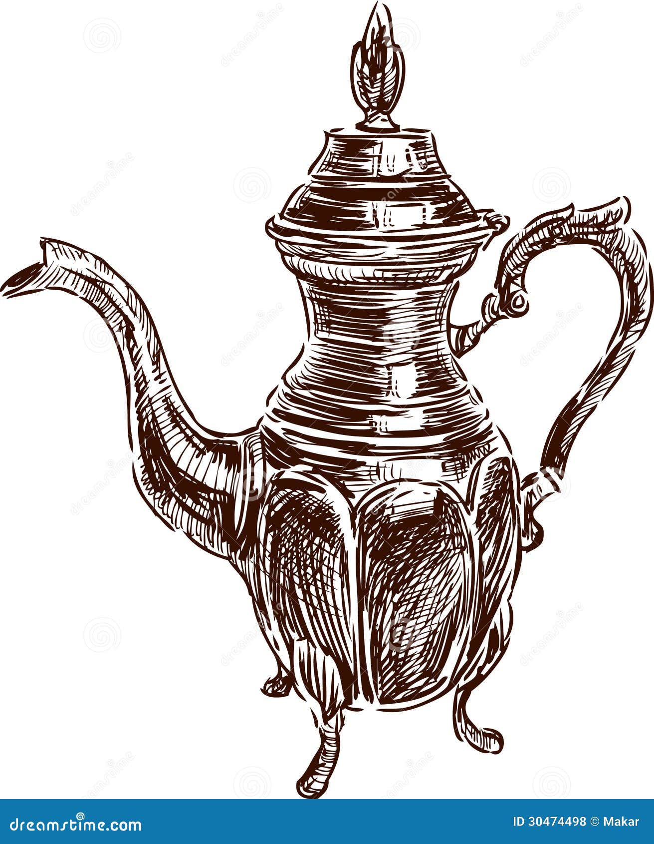 Antique pitcher stock vector. Illustration of decorative - 30474498