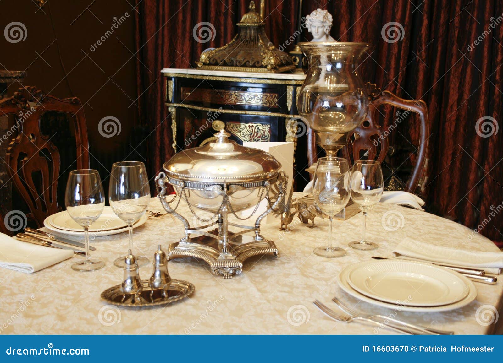 Antique place setting stock photo. Image of lunch, menu - 16603670