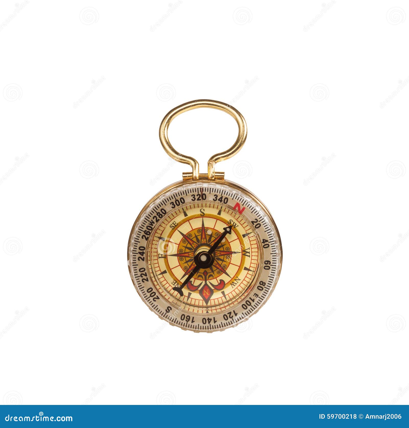 Antique Pocket Compass Isolated Stock Photo - Image of compass ...