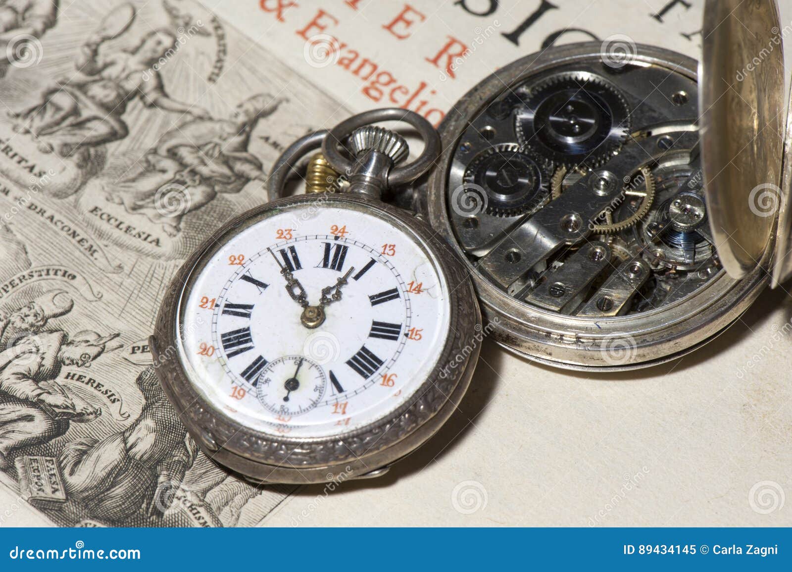 Antique pocket watch stock image. Image of gold, brown - 89434145