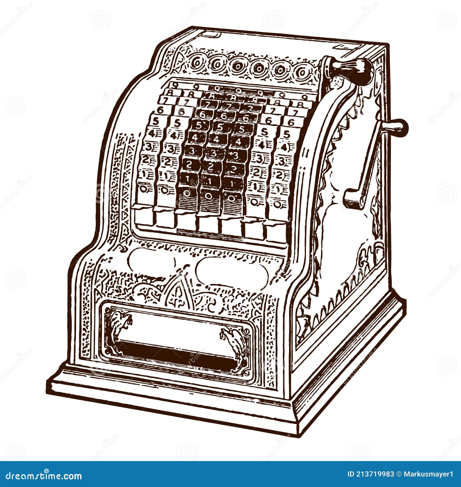 Adding Machine - Retro Blueprint Stock Photography | CartoonDealer.com ...