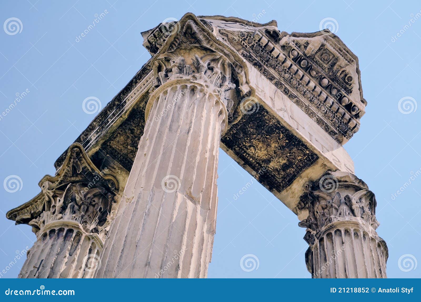 Antique Portico stock photo. Image of forum, pillar, historical - 21218852