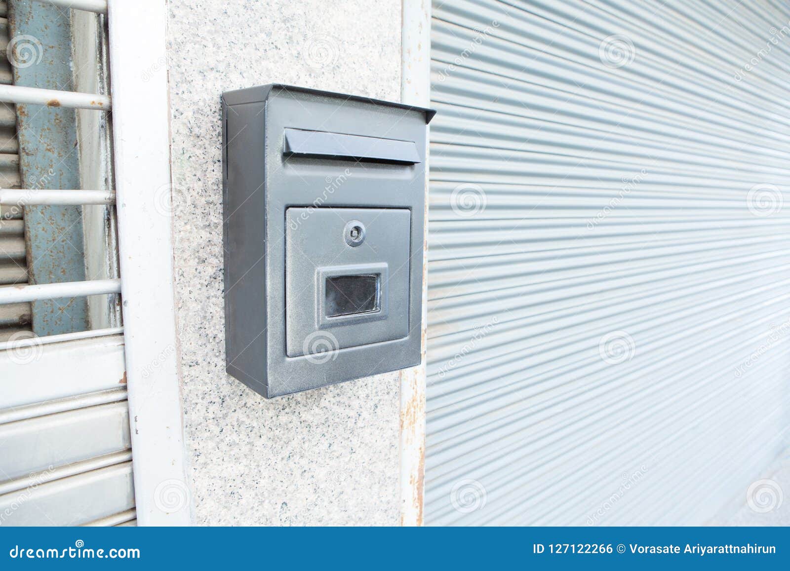 Antique Post BOX on the Granite Column Stock Photo - Image of postage ...
