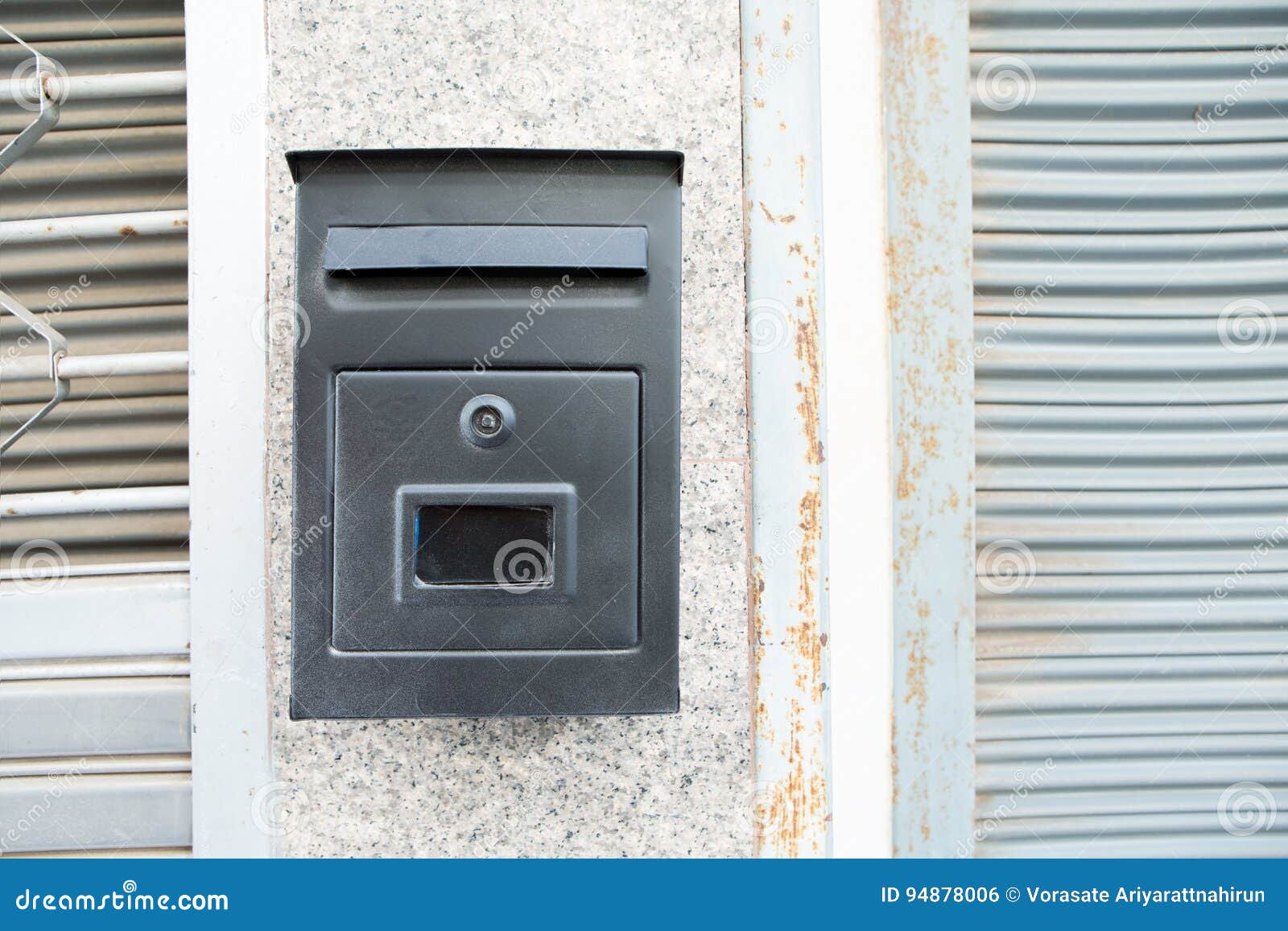 Antique Post BOX on the Granite Column Stock Photo - Image of mailbox ...