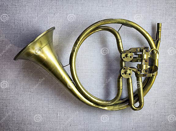 Antique post horn stock image. Image of brass, side, music - 37550957