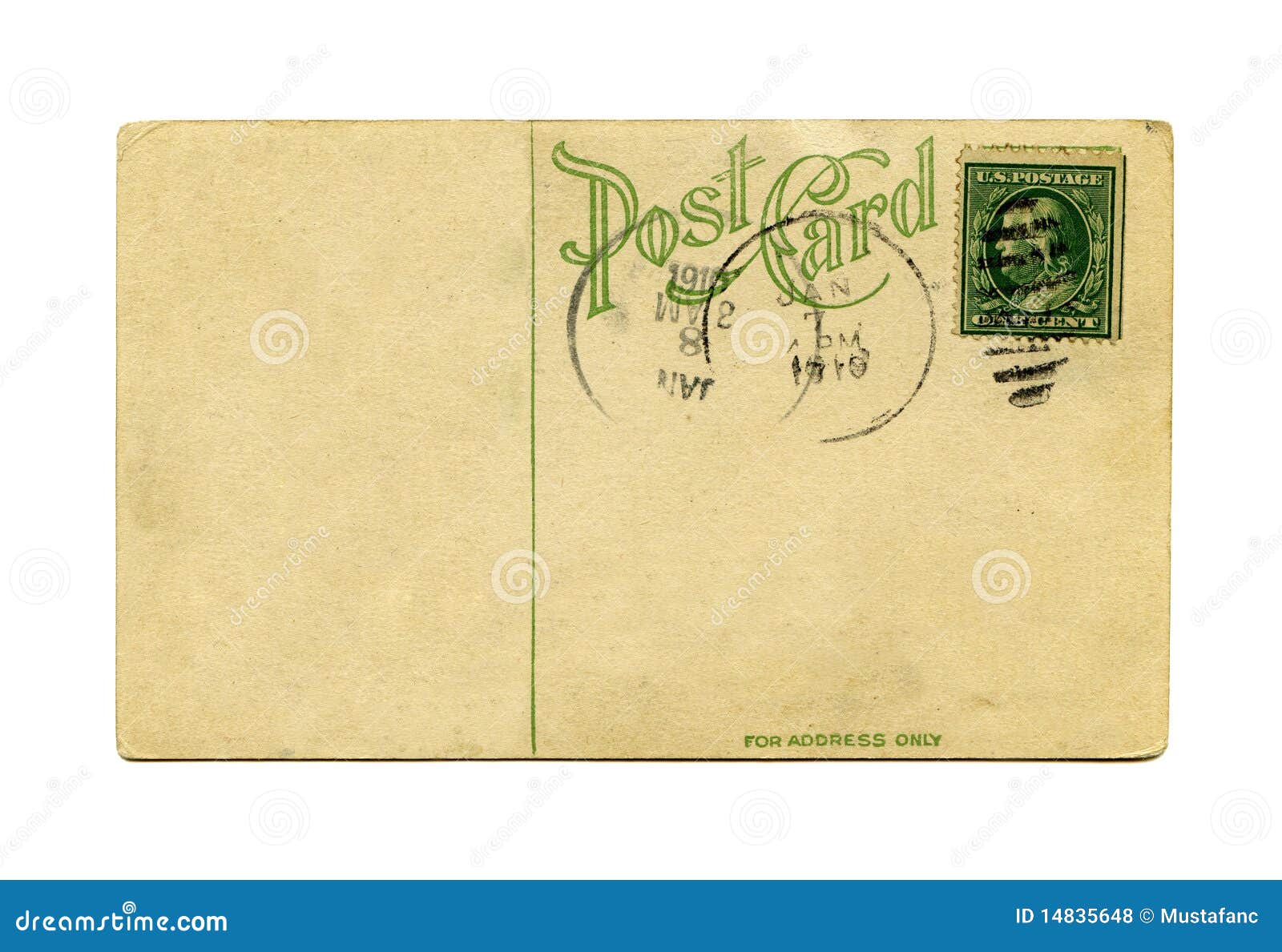Antique postcard stock photo. Image of post, deco, worn - 14835648