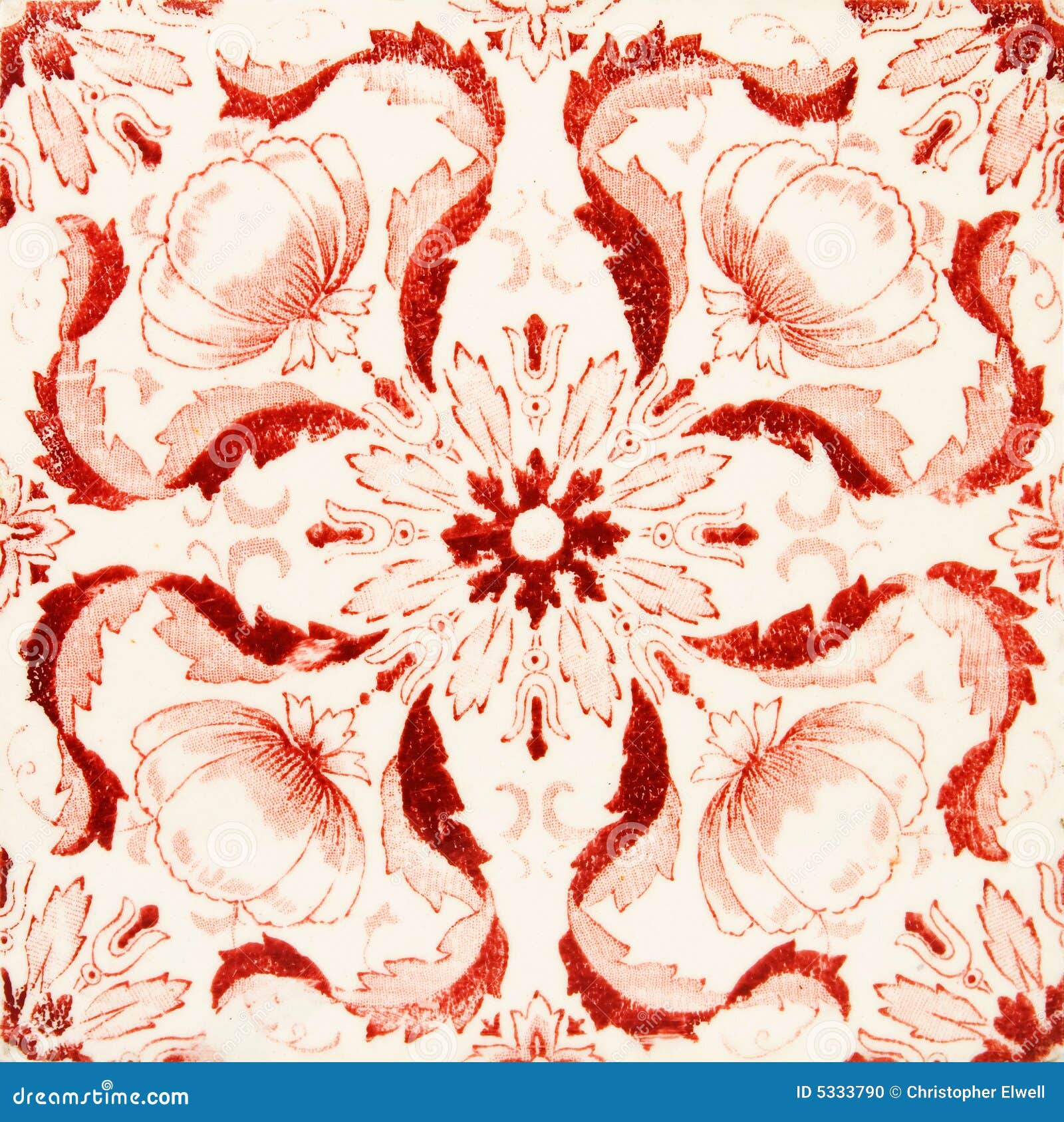 Antique Printed Tile stock photo. Image of pottery, victorian - 5333790