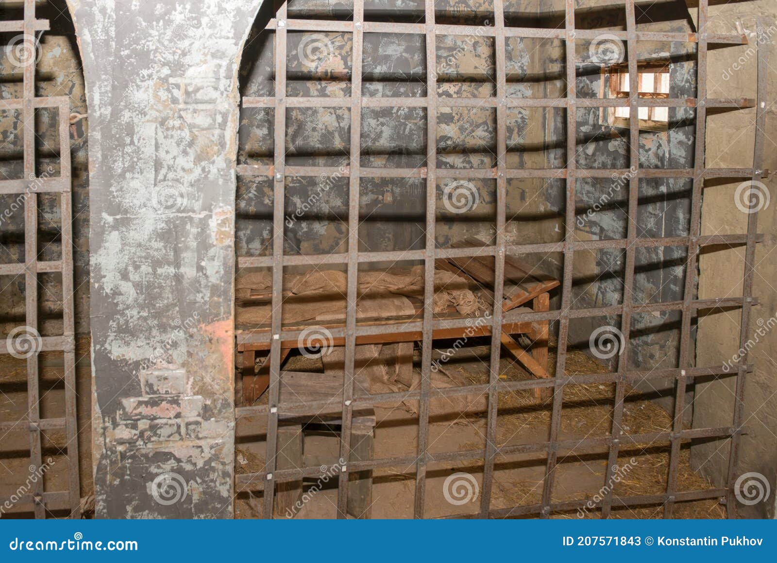 Antique prison cell stock image. Image of broken, defense - 207571843