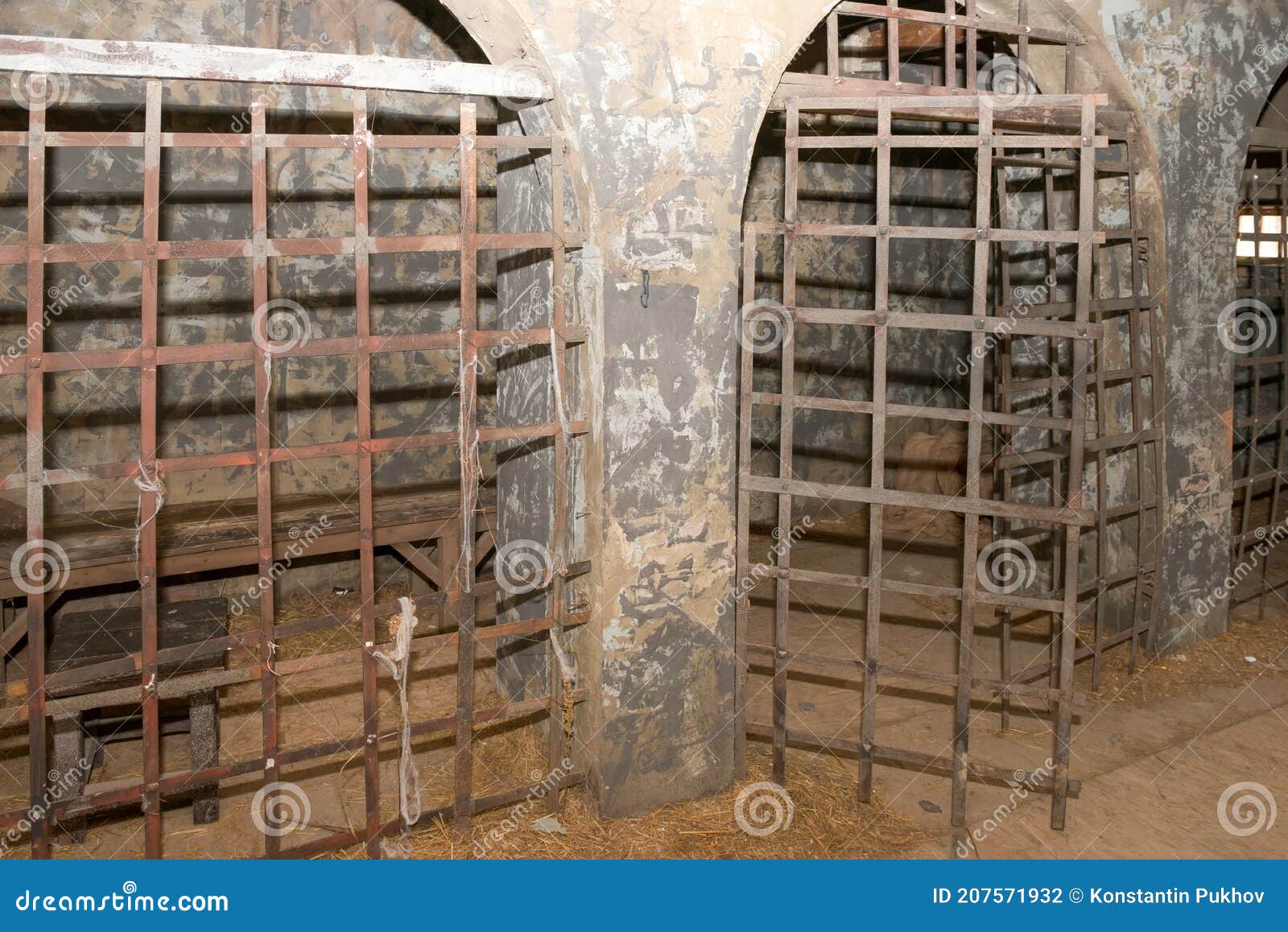 Antique prison cell stock photo. Image of clink, gaol - 207571932
