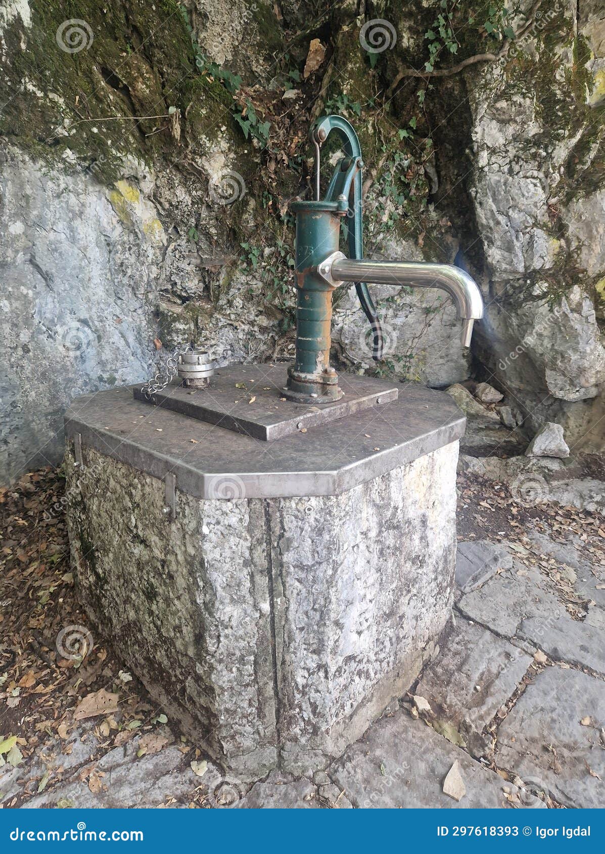 Antique Pump for Pumping Out Spring Water Stock Image - Image of ...