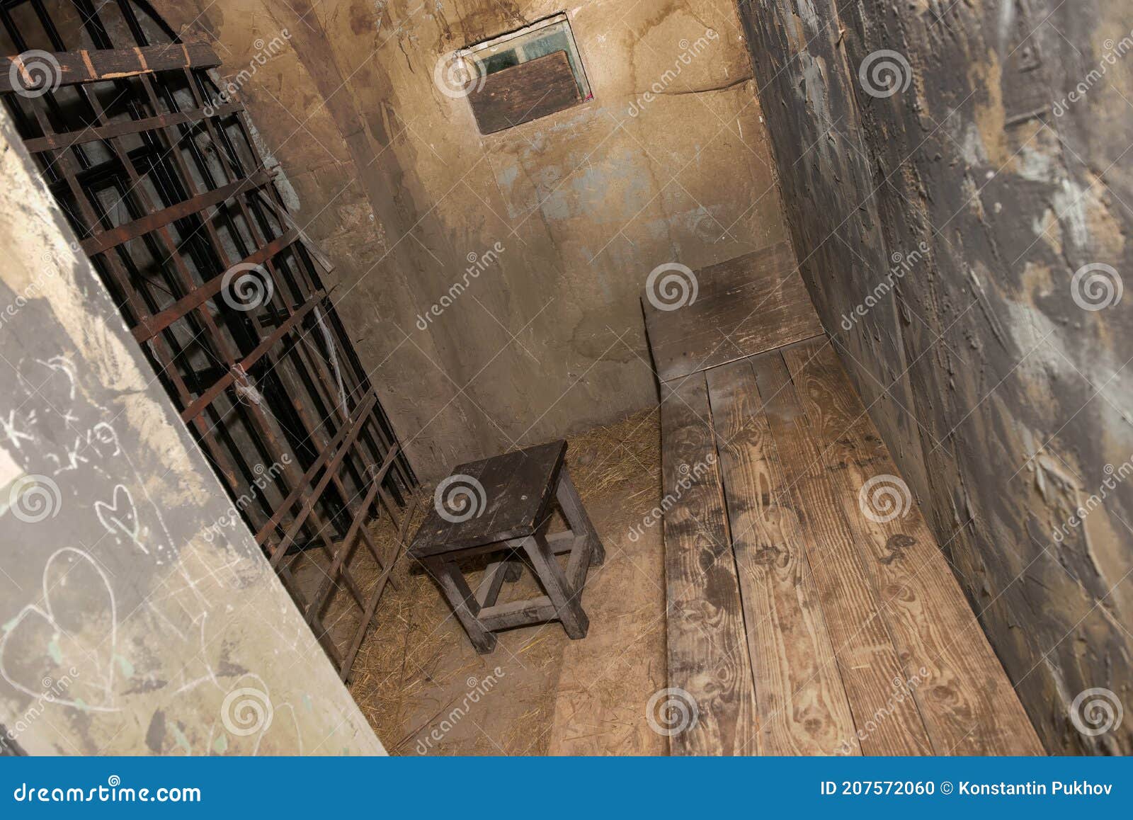 Antique Punishment cell stock photo. Image of brick - 207572060