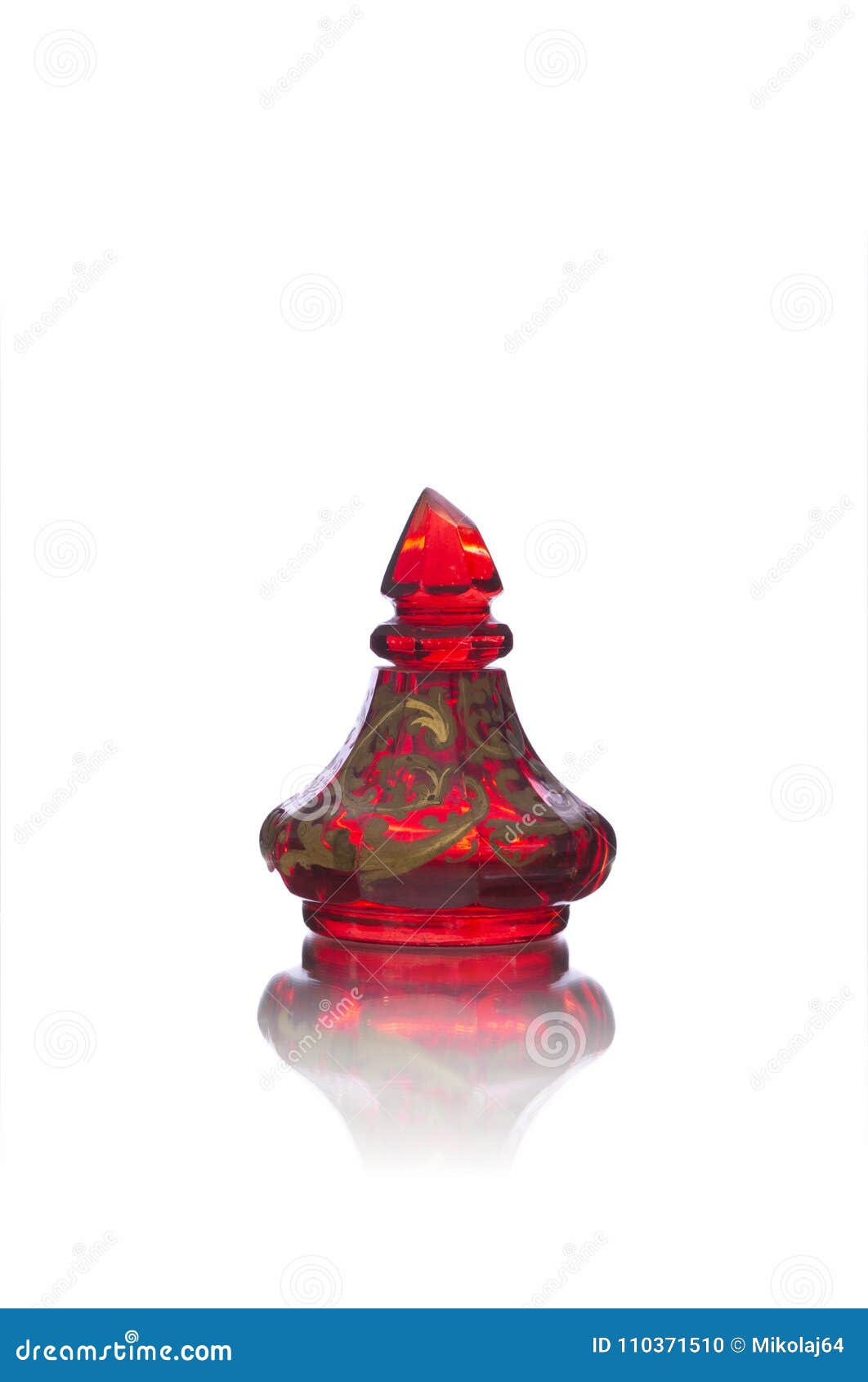 Antique Red Crystal Carafe Isolated on White Stock Photo - Image of ...