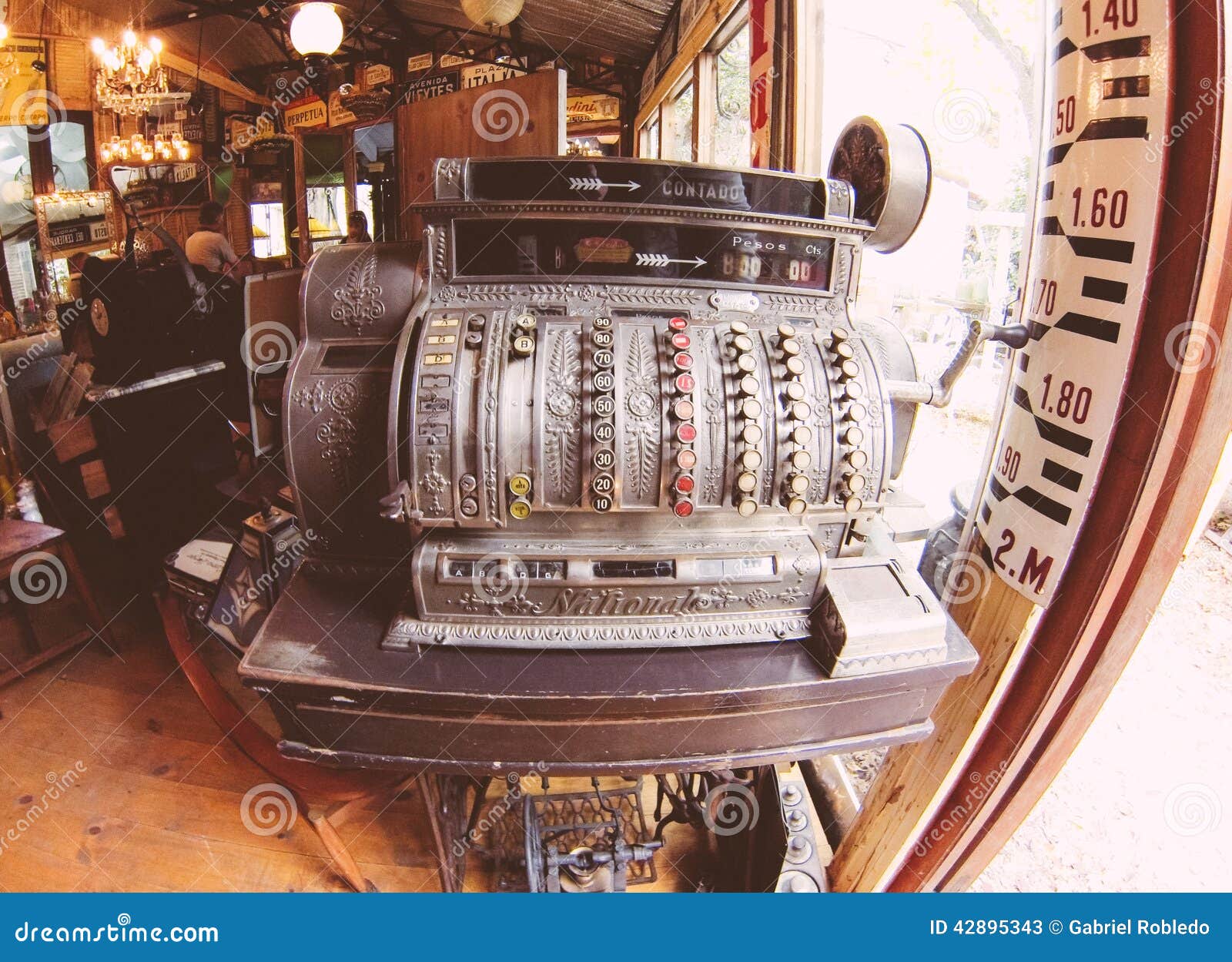 Antique register machine editorial stock photo. Image of classic - 42895343