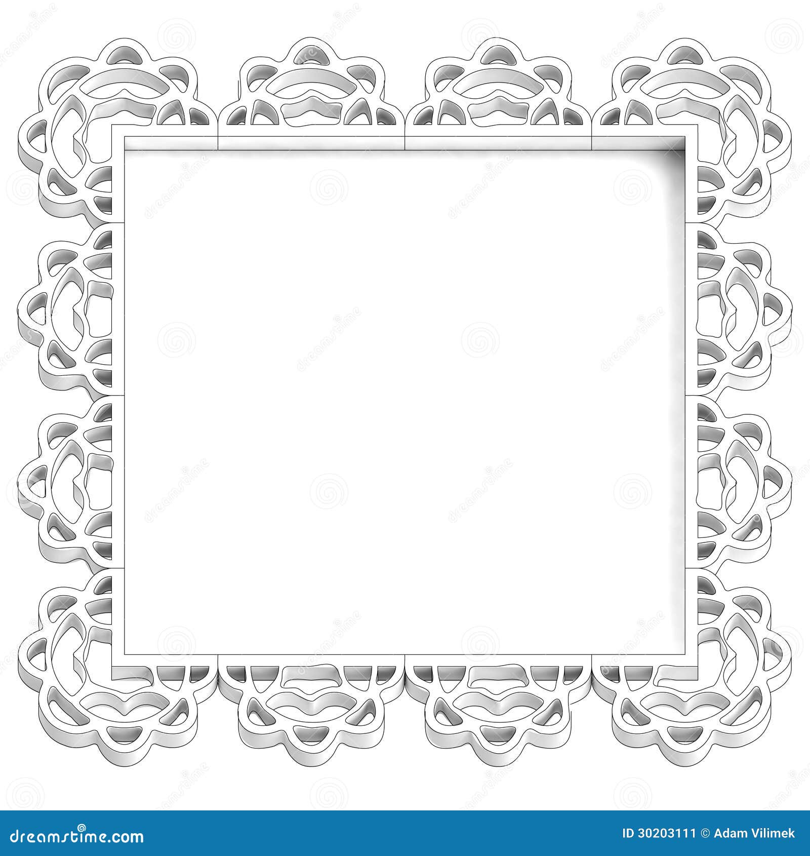Antique Retro White Frame for Text Stock Illustration - Illustration of ...
