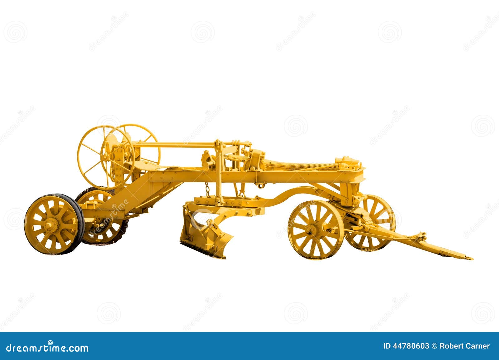 Road Grader Isolated On White Background Stock Image | CartoonDealer ...