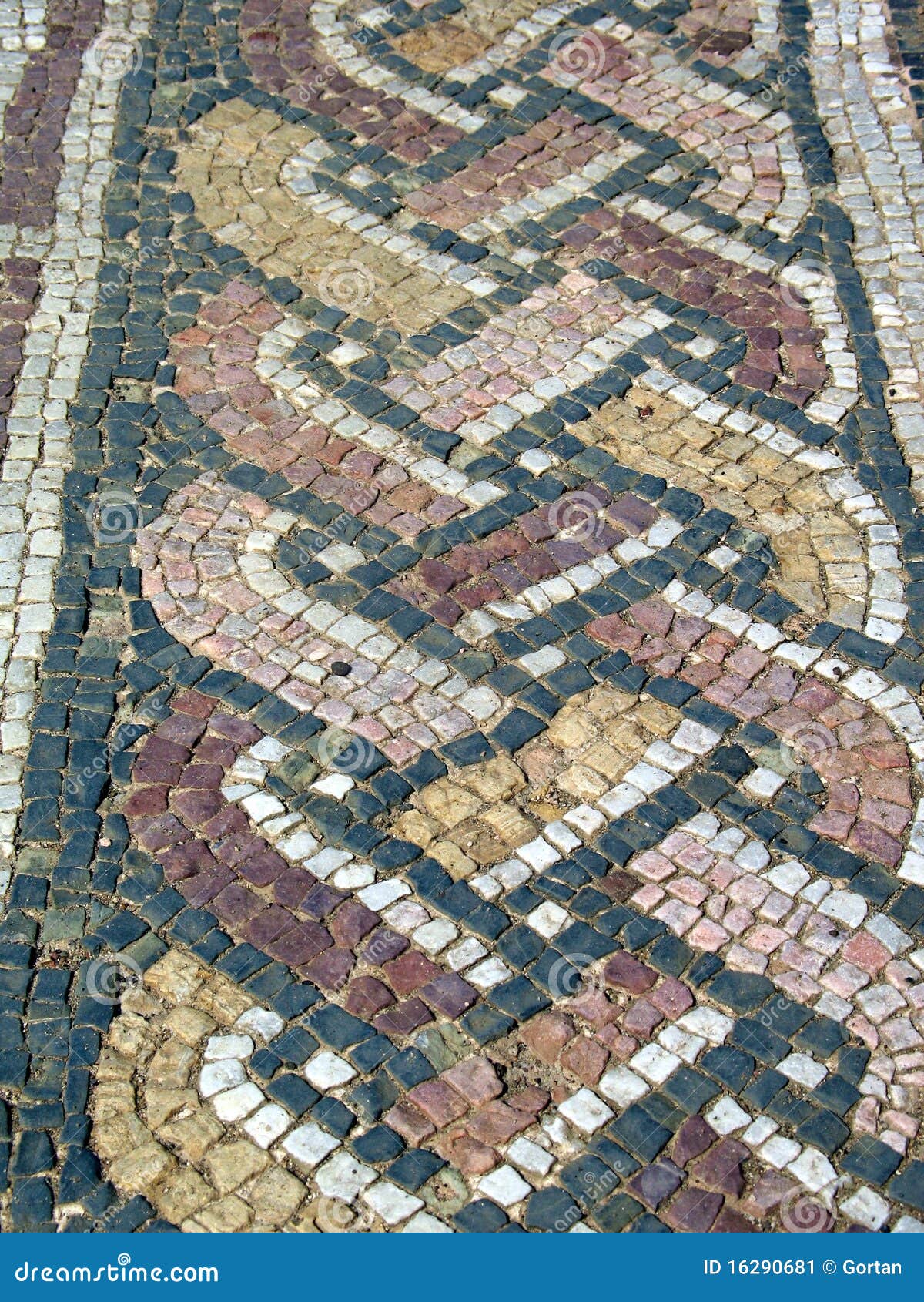 Antique roman floor mosaic stock image. Image of antique - 16290681