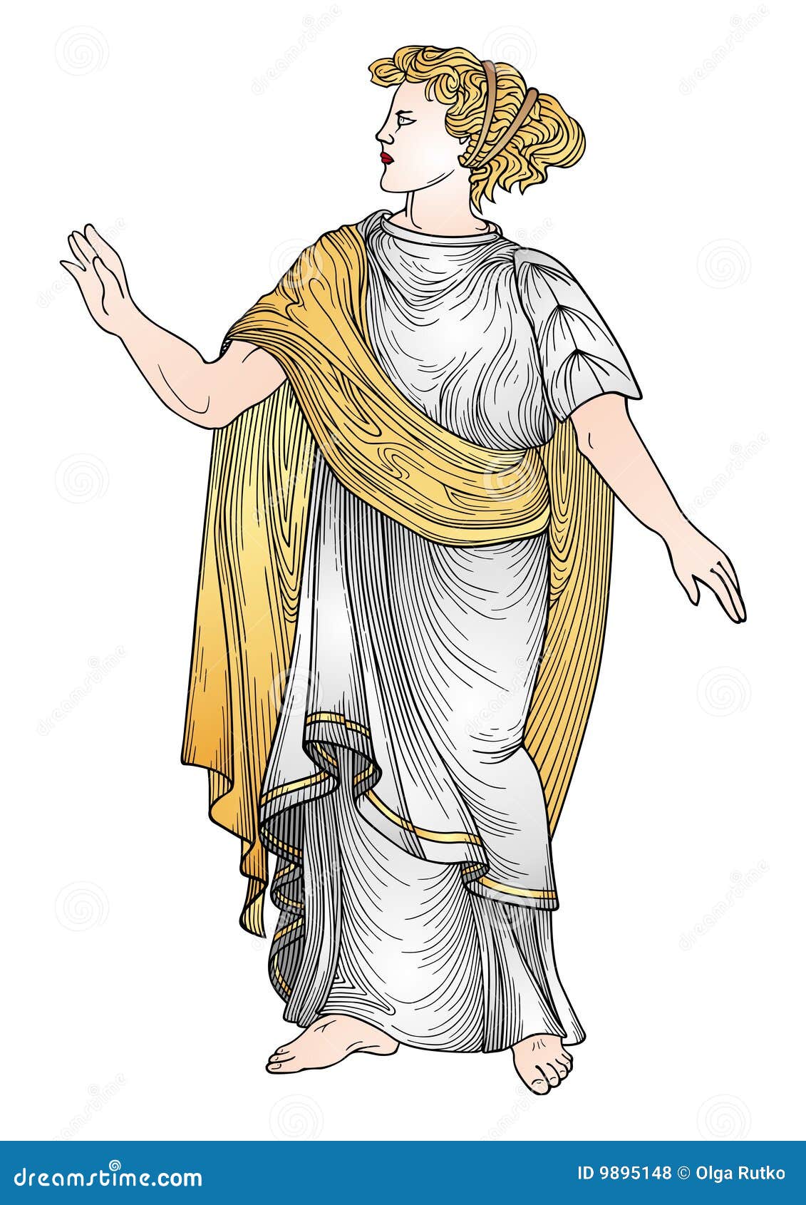 Antique Roman vector stock vector. Illustration of love - 9895148