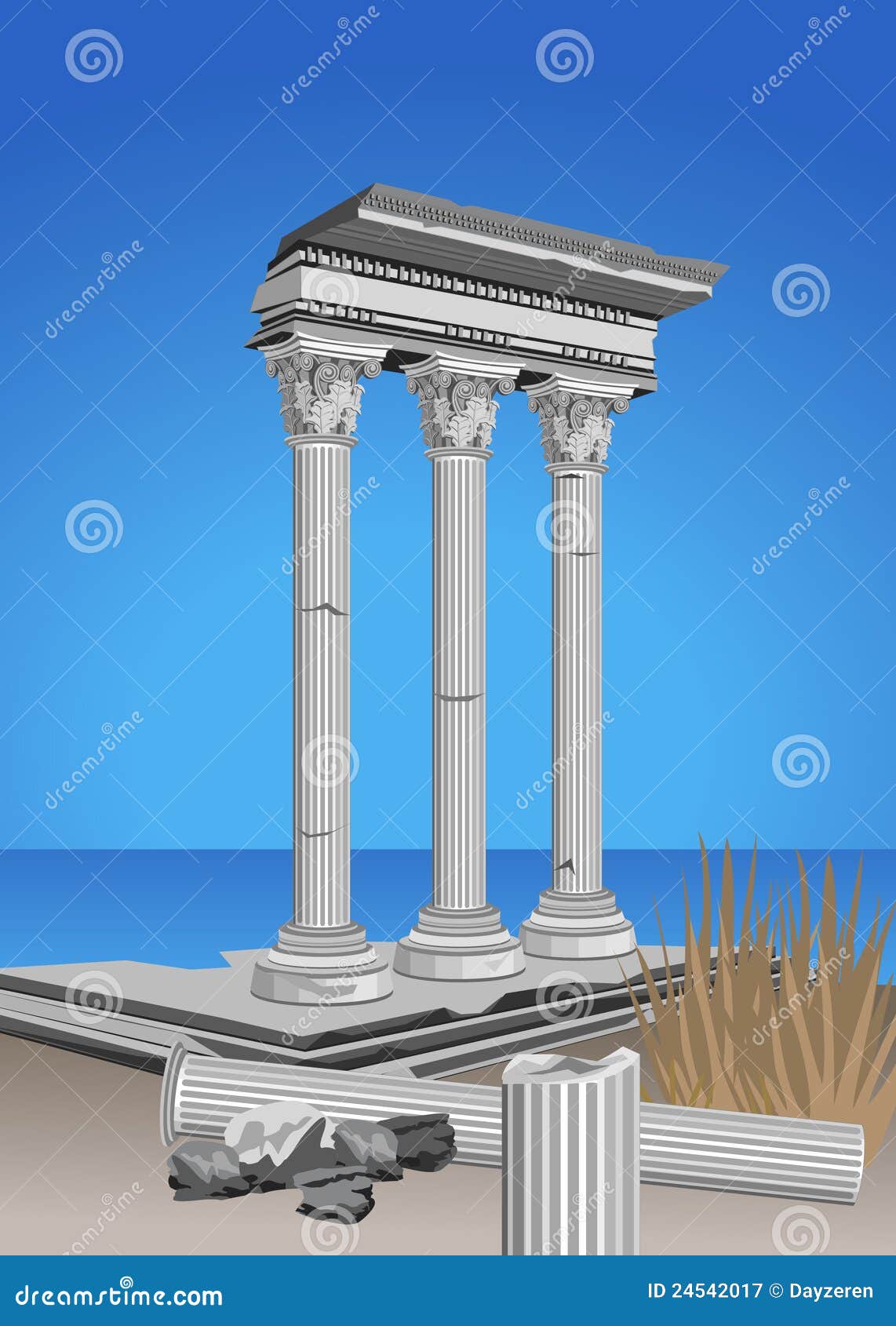 Antique Ruins stock vector. Illustration of heritage - 24542017
