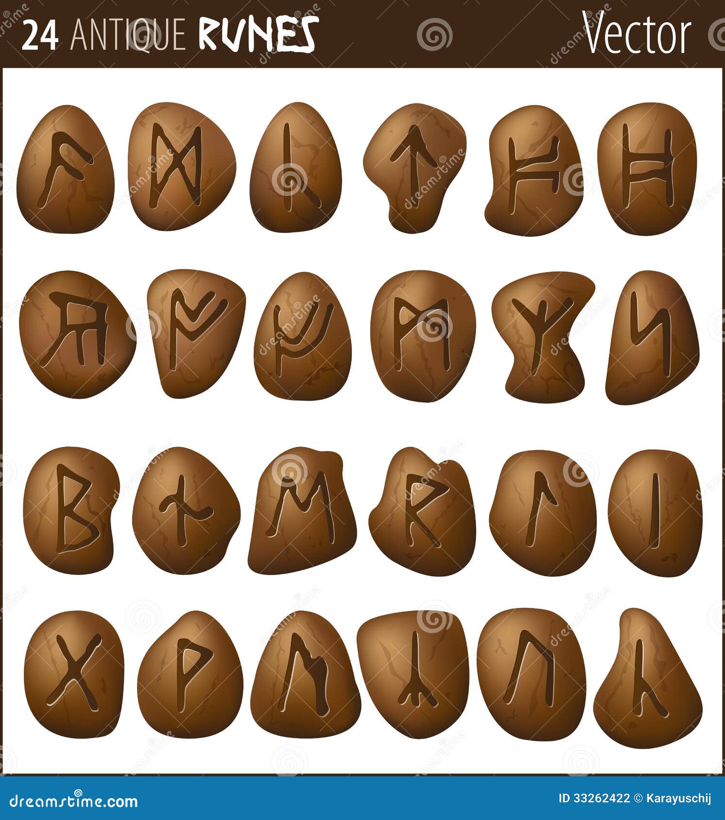 24 Antique Runes stock vector. Illustration of paganism - 33262422