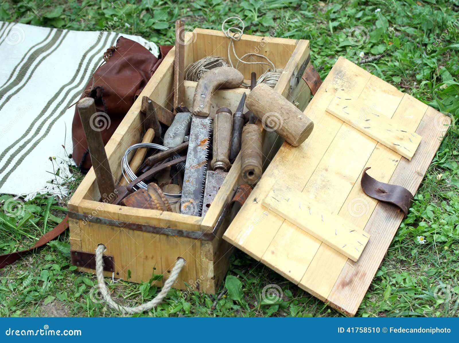 Antique Rust Working Tools For Carpenters And Farriers Royalty-Free ...