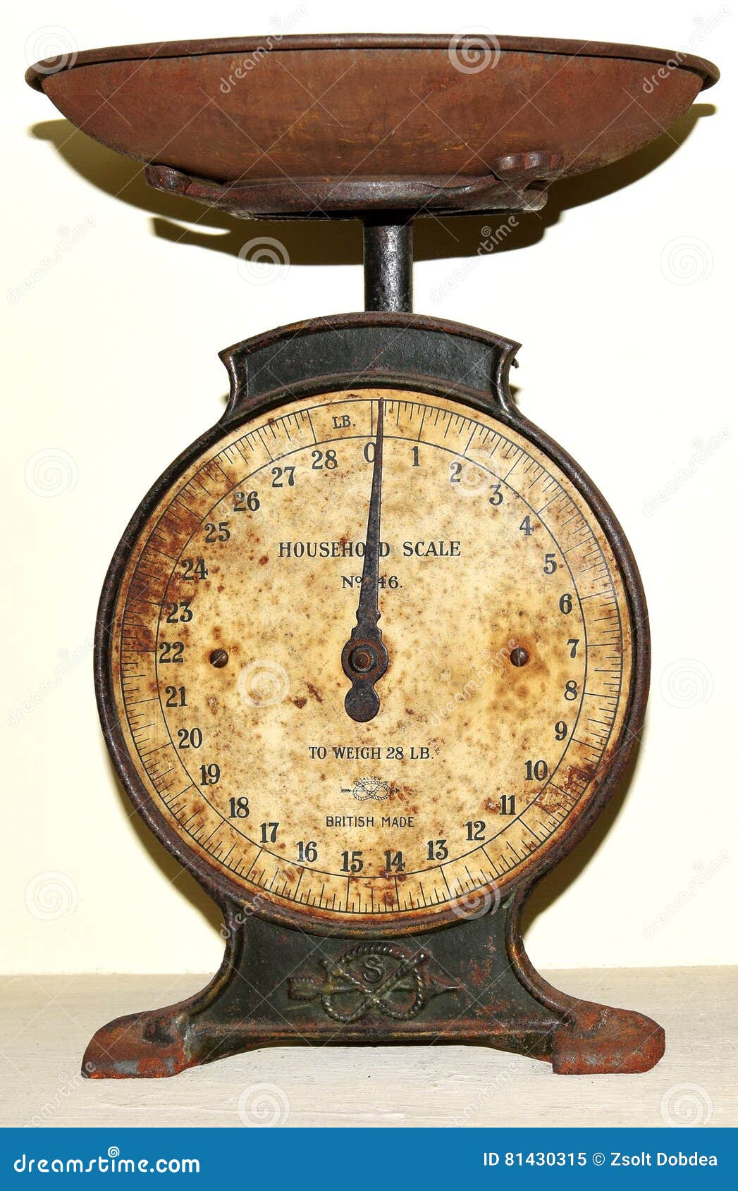 Antique Rusted Scale on the Shelf in the Pantry Stock Image - Image of ...