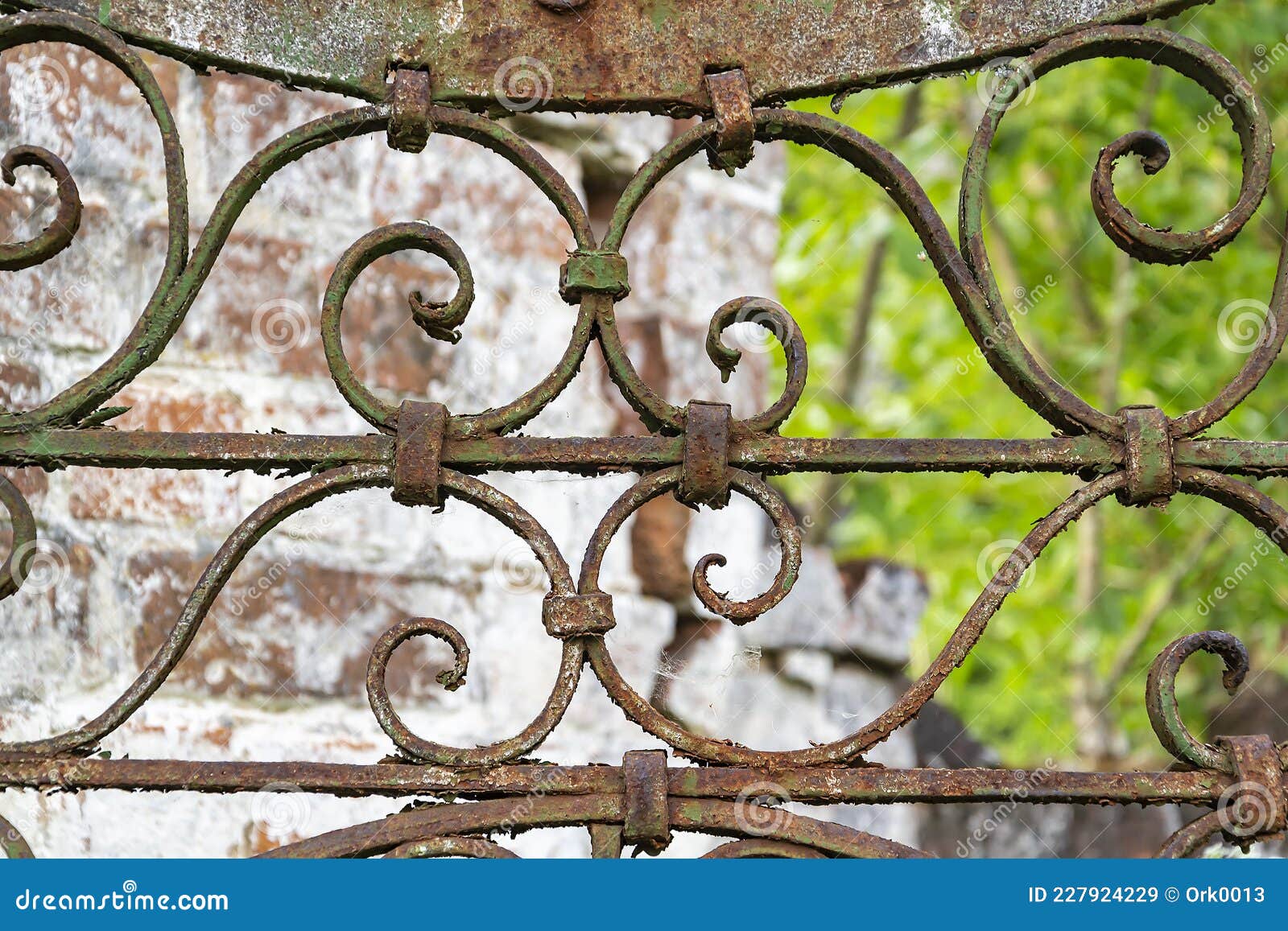 Antique, Rusty, Shaped Metal Grating Stock Image - Image of house ...