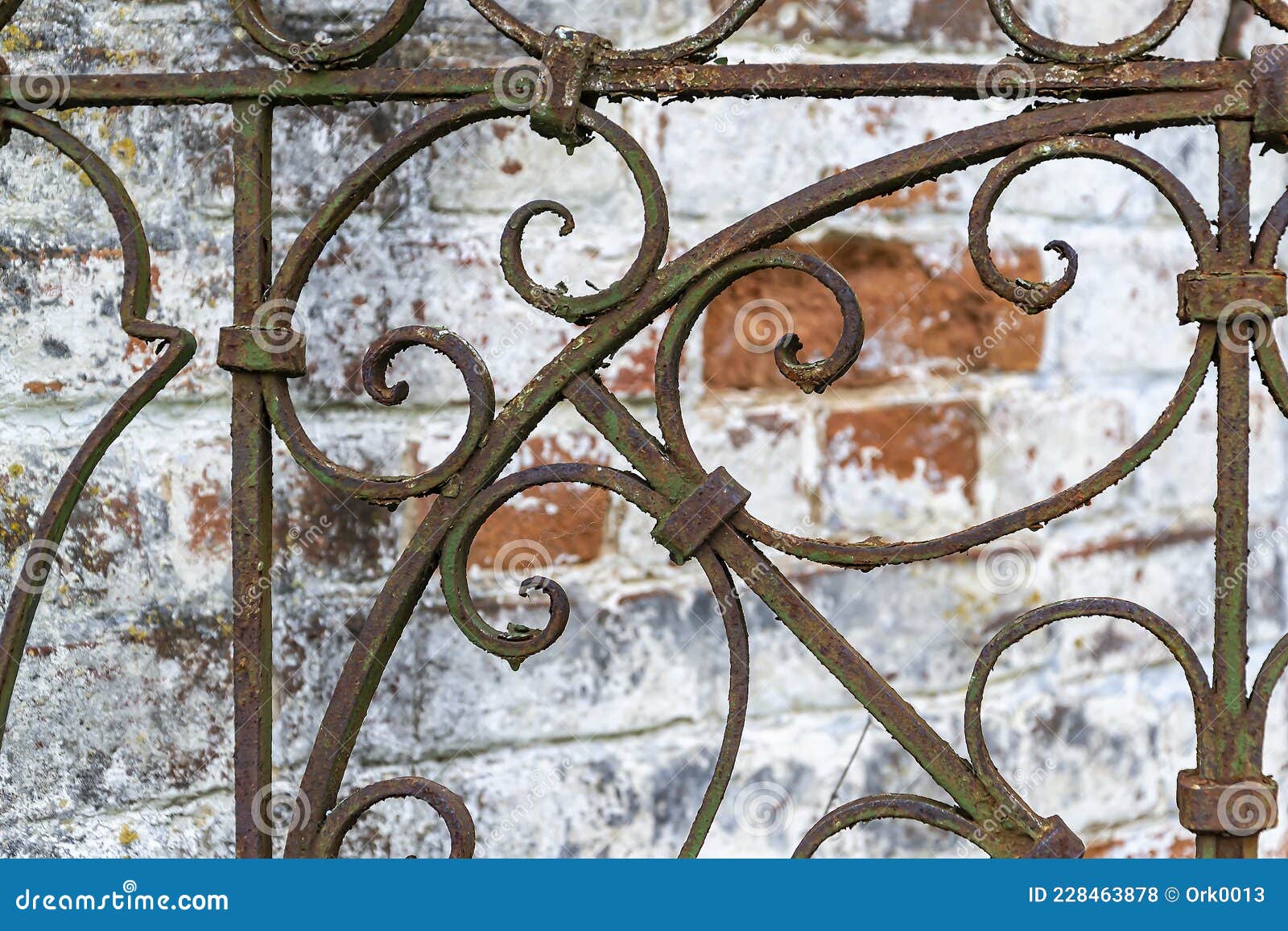 Antique, Rusty, Shaped Metal Grating Stock Photo - Image of decorative ...