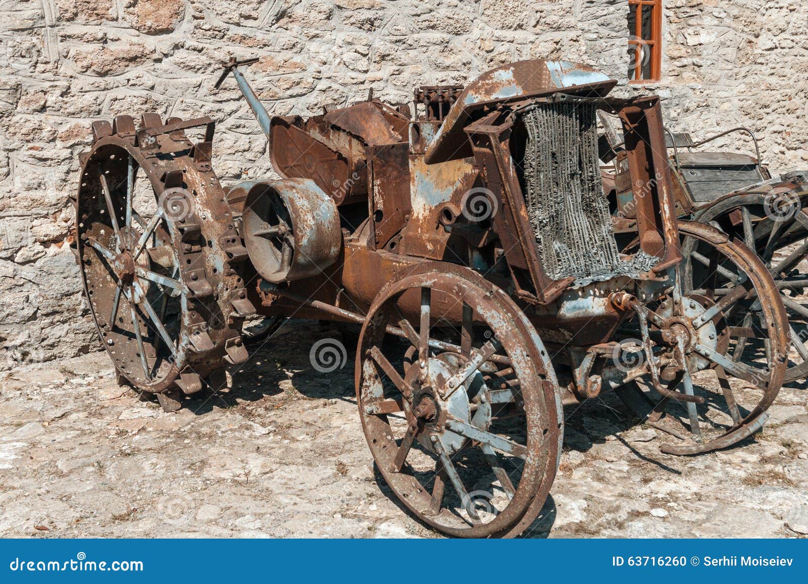 Antique rusty tractor stock photo. Image of abandoned - 63716260