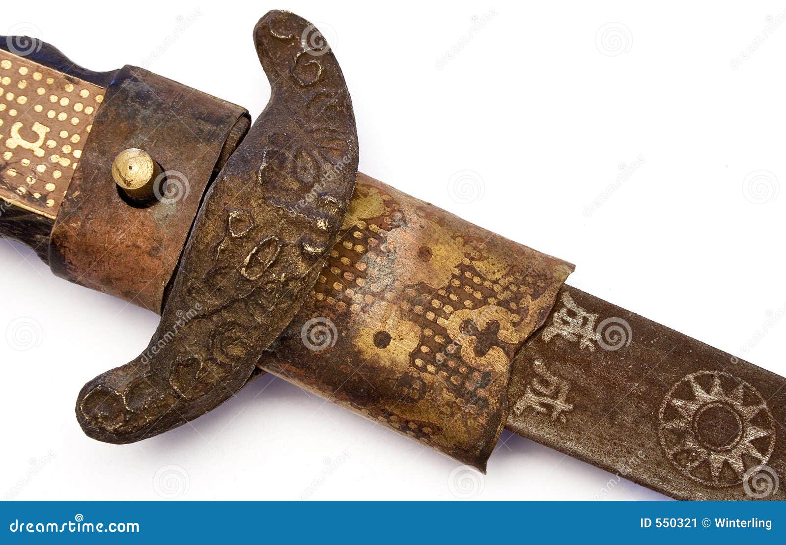 Antique Samurai Sword stock image. Image of gold, asiatic - 550321