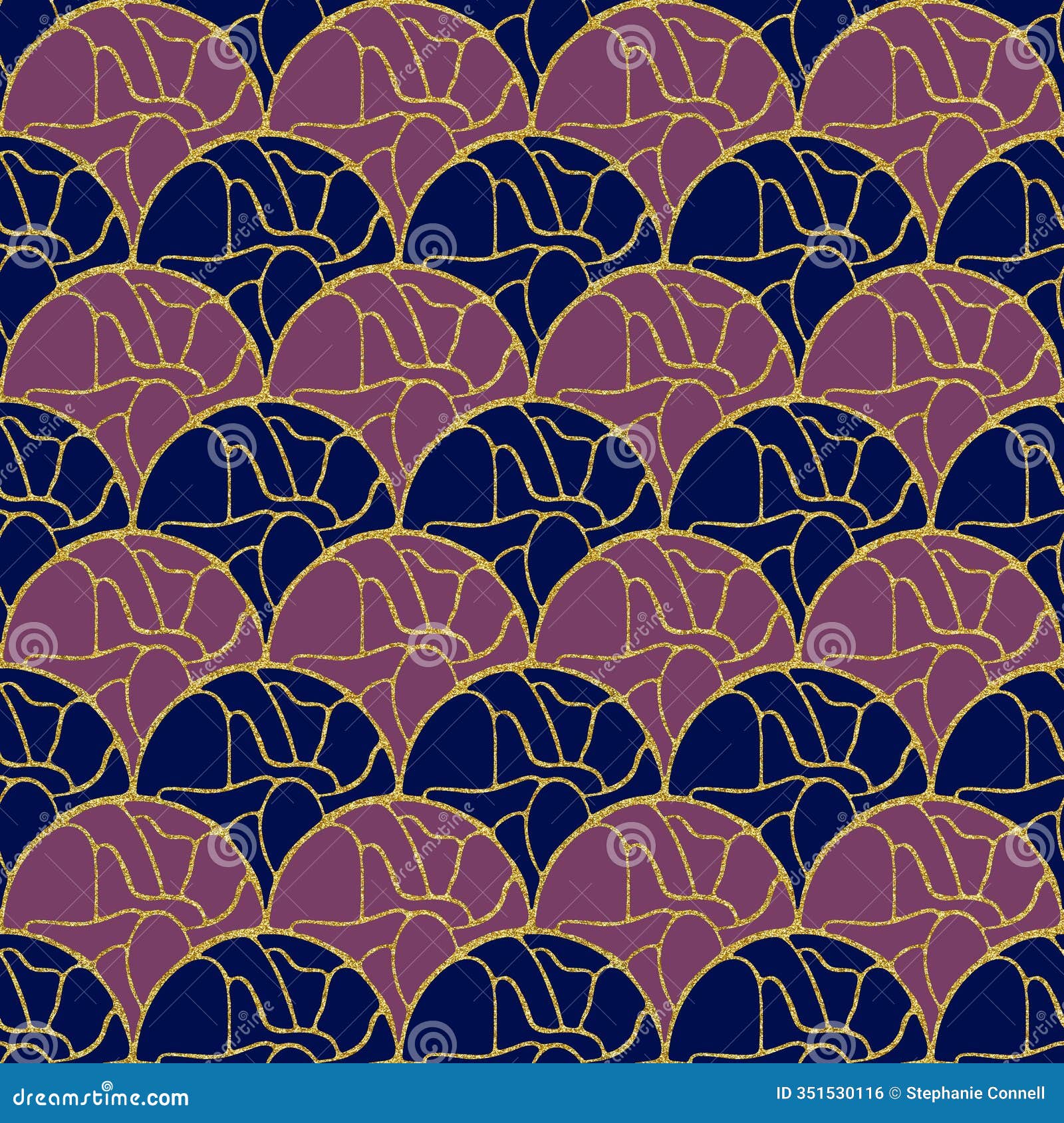 Antique Scallop Mosaic Seemless Repeat Pattern Wallpaper Stock Photo ...