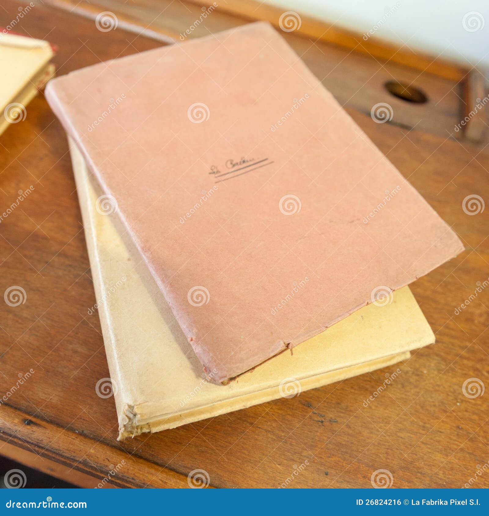 Antique School Desk with Books Stock Photo - Image of antique ...